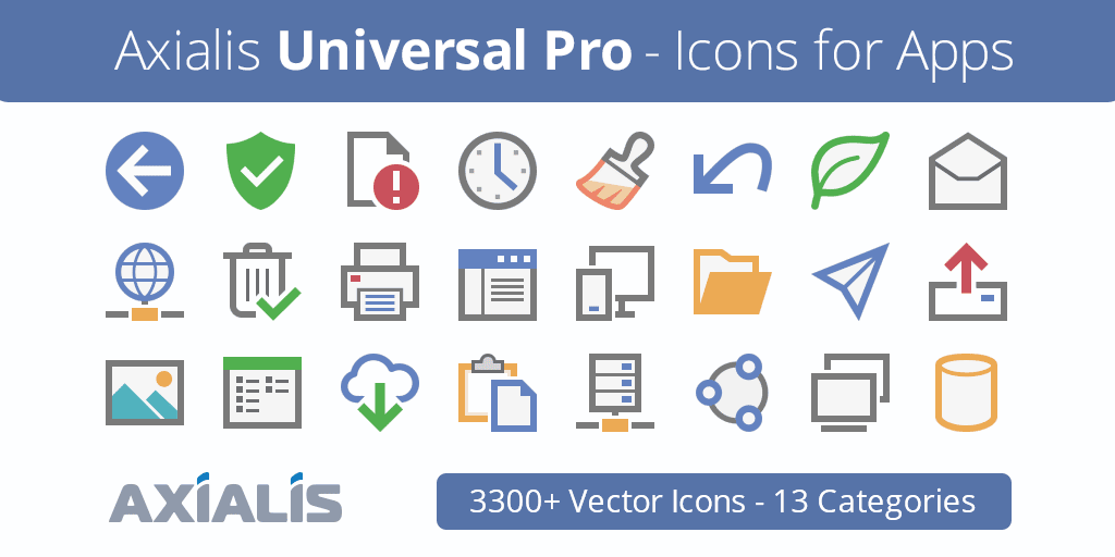 Universal Pro Icons — 6245 Universal-style Vector Icons for Apps ...