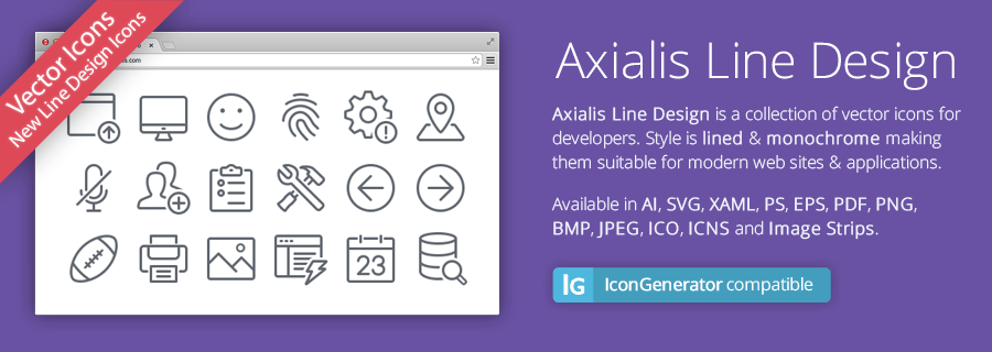 Axialis Line Design Stock Icons