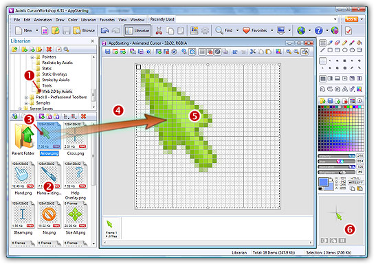 Tutorial - Create attractive cursors using image objects - Axialis Software
